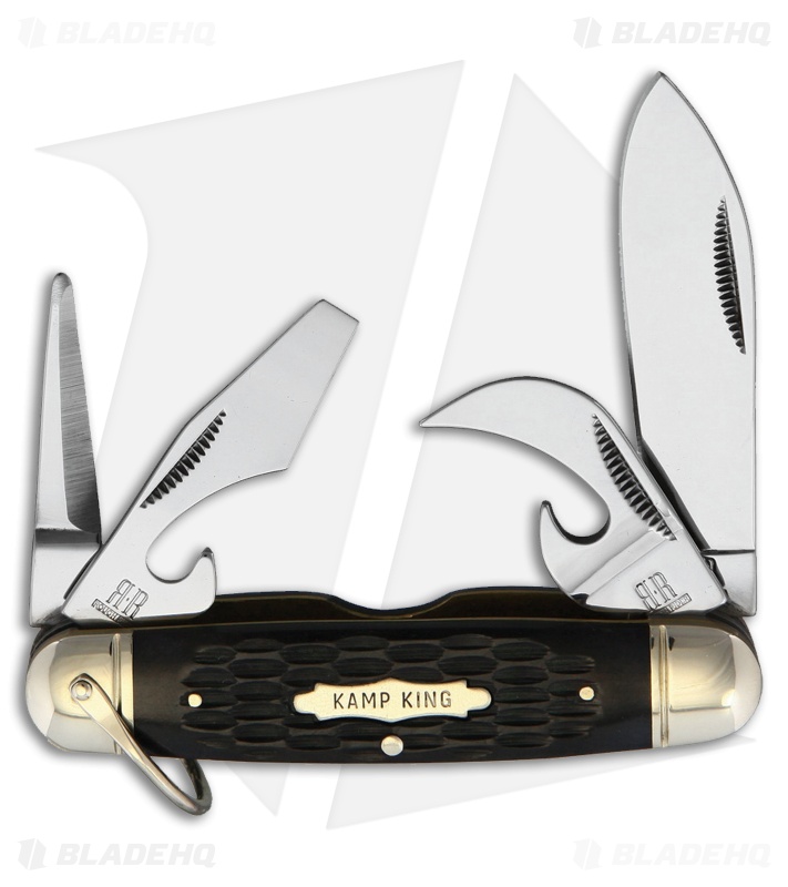 Rough Ryder Scout Knife Brown "Kamp King" Bone Satin