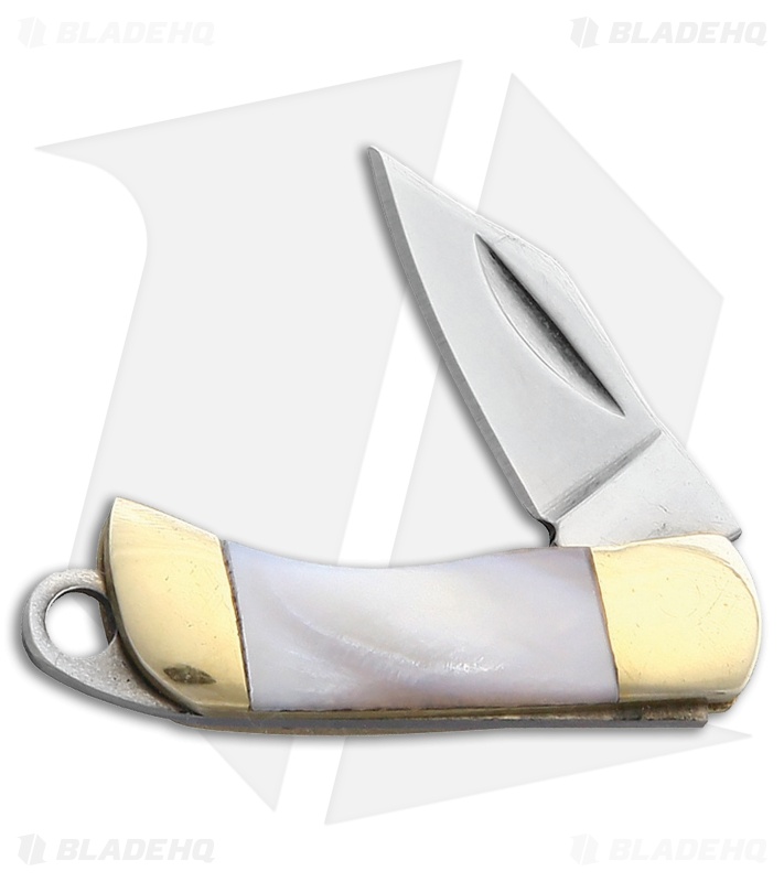 Rough Ryder Miniature Folder Knife White Polymer Mirror