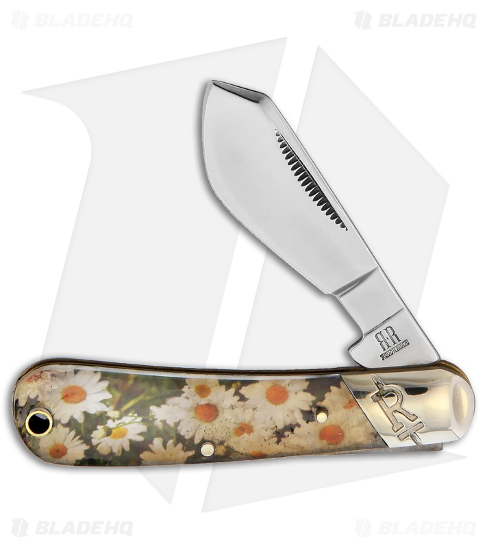 Rough Ryder Cotton Sampler Knife White Daisies Satin