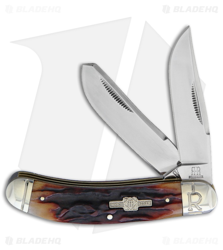 Rough Ryder Sowbelly Trapper Knife Stag Bone