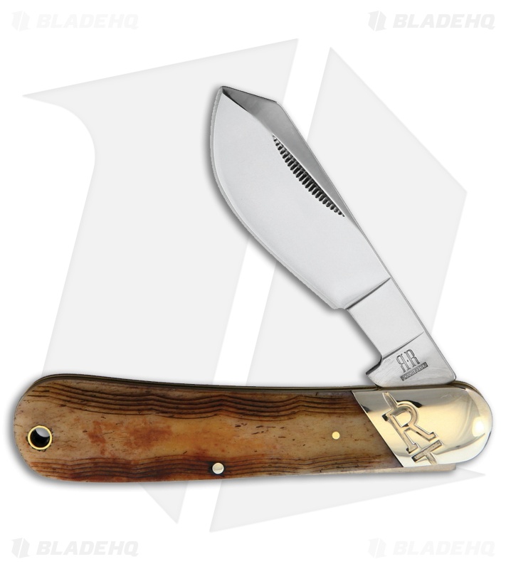 Rough Ryder Cotton Sampler Knife Brown Layer Bone Satin