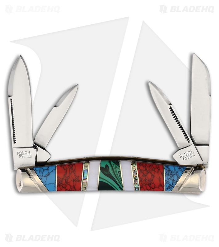 Rough Ryder Stoneworx Congress Syntheic Blue/Red/Green (2.25 Mirror ...