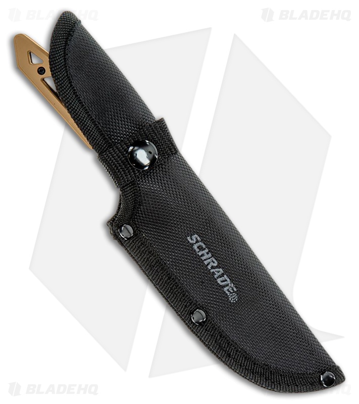 Schrade Frontier Fixed Blade Tan GFN (4.50" Black) - Blade HQ