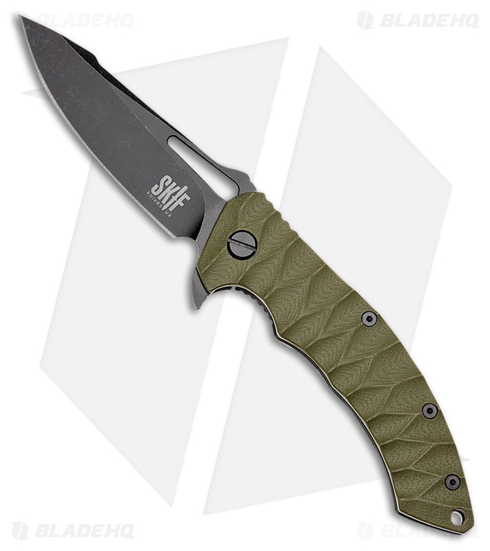 SKIF Knives Shark Frame Lock Knife OD Green G-10 Black SW