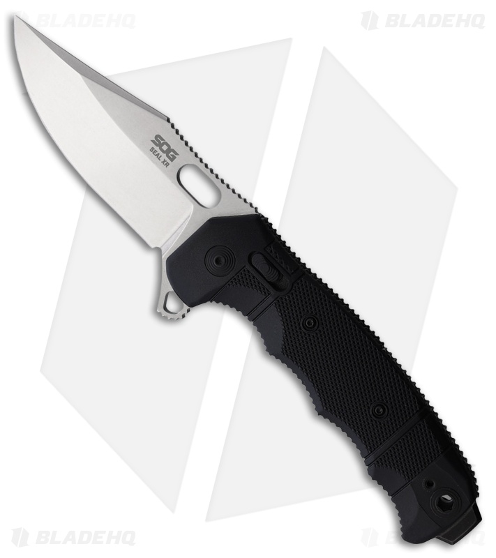 SOG Seal XR Flipper XR-Lock Knife Black GRN (Stonewash)