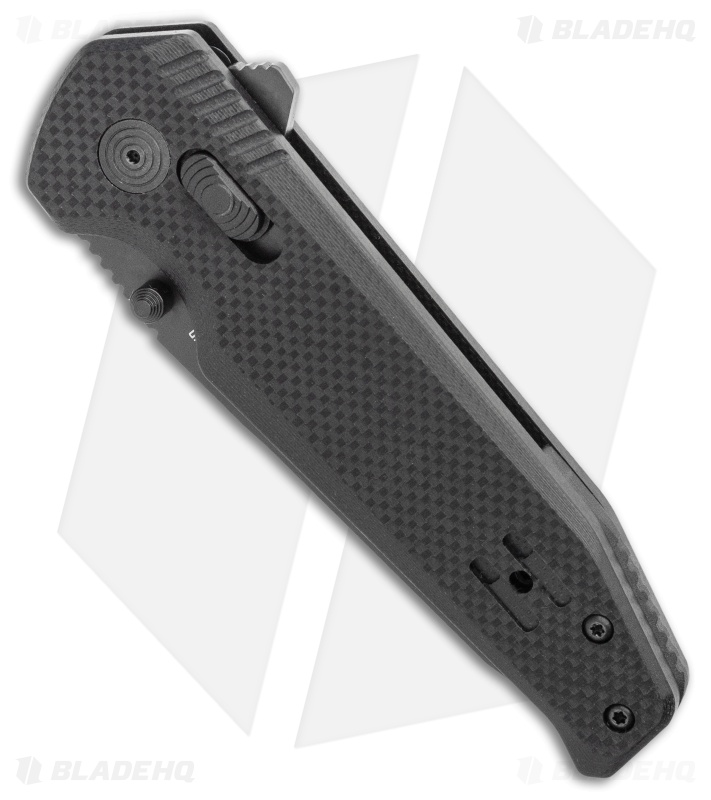 SOG Vision XR Lock Knife Black G-10 (3.4" Black Serrated) - Blade HQ