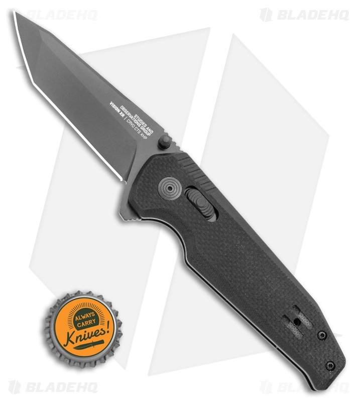 SOG Vision XR Lock Knife Black G-10 (3.4" Black) - Blade HQ