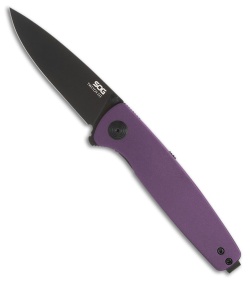 SOG Twitch III Spring Assisted Knife Aluminum Purple (3.1" Black ...