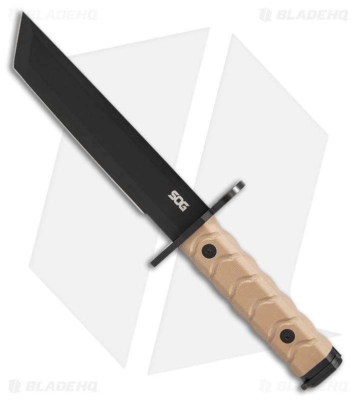 SOG BAR15T Combat Knife Fixed Blade Dark Earth G-10 (7.125 Black ...