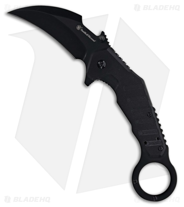 Smith & Wesson Extreme Ops Spring Assisted Karambit Knife Black