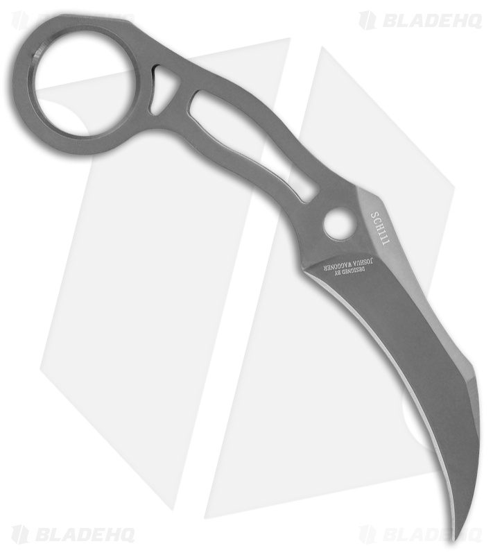 Schrade SCH111 Karambit Fixed Blade Neck Knife (3" Gray) - Blade HQ