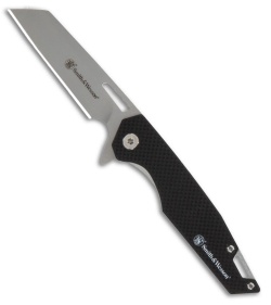Smith & Wesson Sideburn Liner Lock Knife Black G-10 Satin