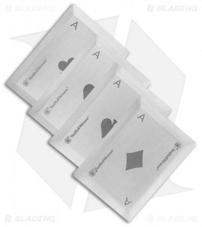 Smith & Wesson Bullseye Throwing Cards Stainless Steel (Satin) - Blade HQ