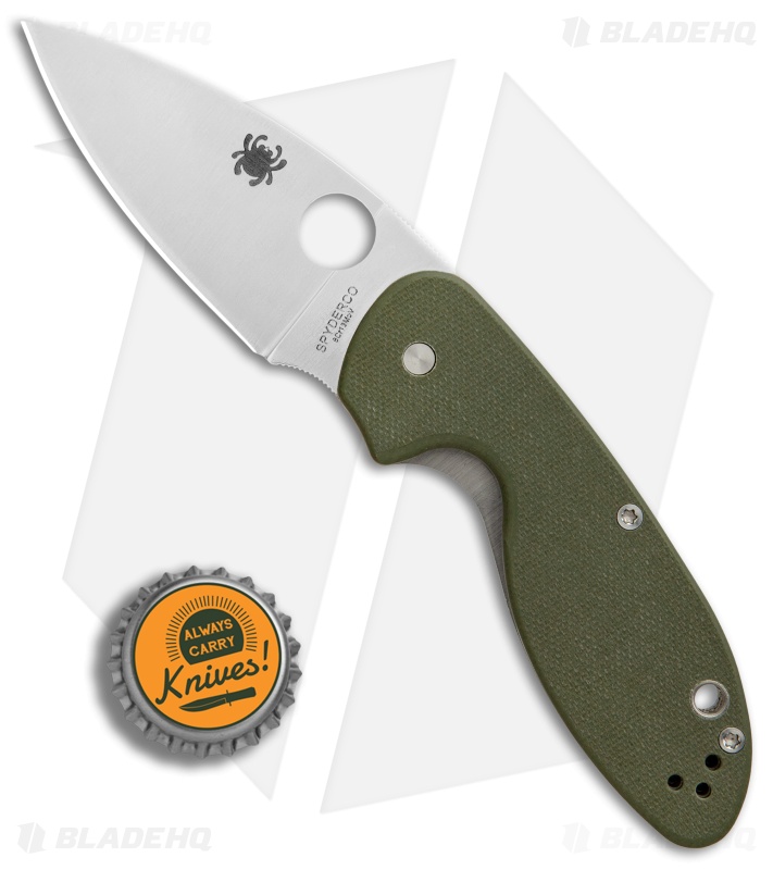 Spyderco Efficient | Green G-10 Liner Lock Knife | Satin