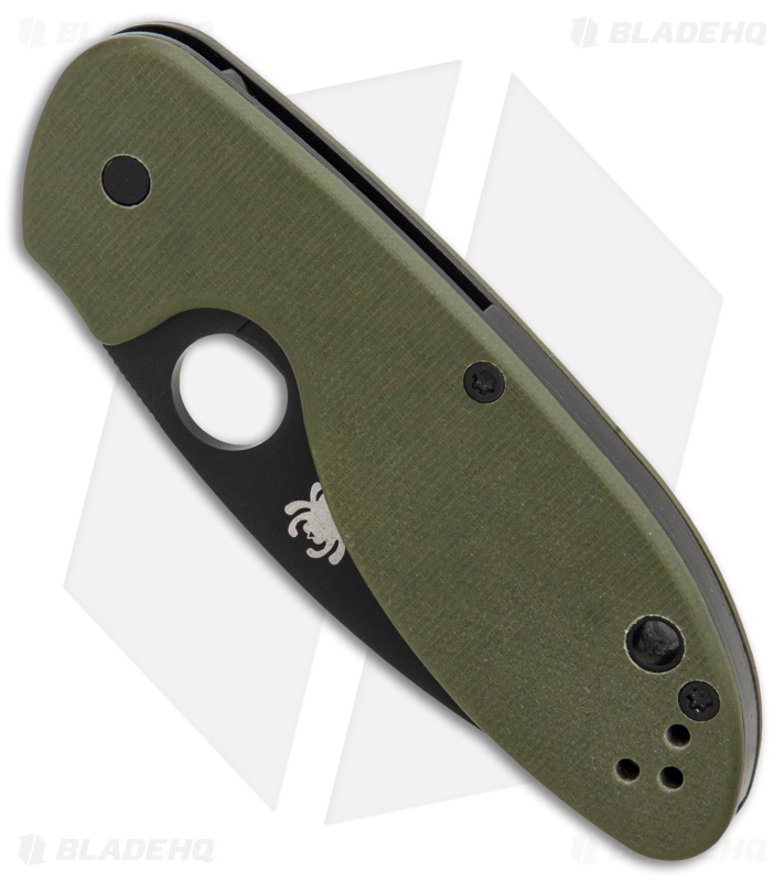 Spyderco Efficient | Green G-10 Liner Lock Knife | Black