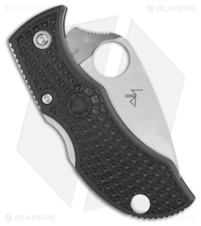 Spyderco ManBug Knife Black G-10 (Serr Satin) - Blade HQ
