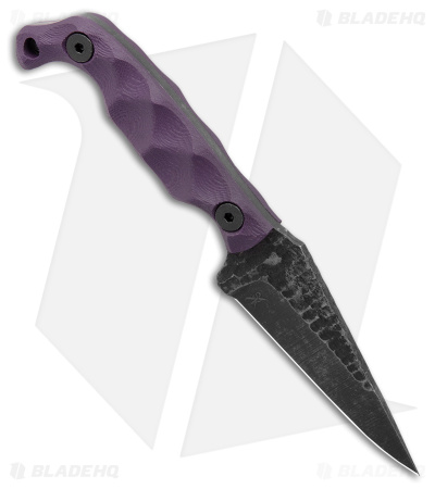 Stroup Knives Mini EDC Fixed Purple G-10 (BSW) - Blade HQ