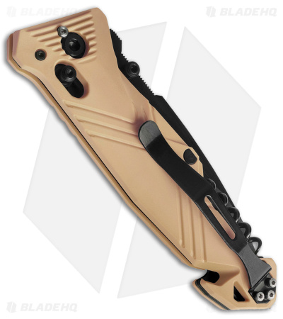 TB Outdoor CAC Knife w/ Breaker Tan (3.7" Black) - Blade HQ