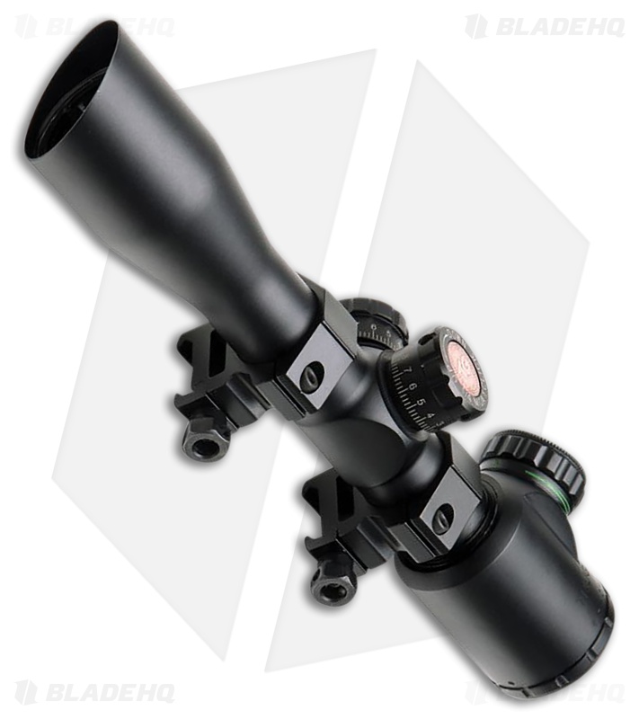 TRUGLO Tactical 4x32mm Illuminated Reticle Scope with Rings – Matte ...