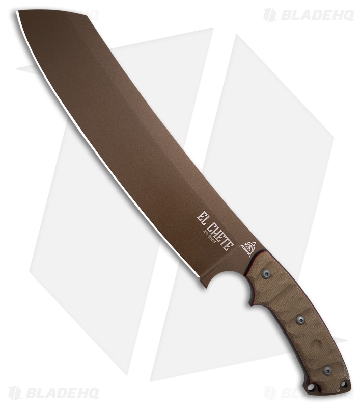 TOPS Knives El Chete Knife Tan Canvas Micarta Bronze