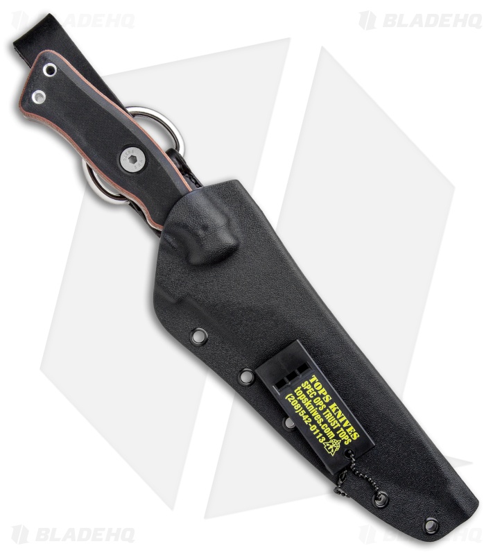 TOPS Knives Operator 7 | Fixed Blade Knife | Black G-10/Acid Rain