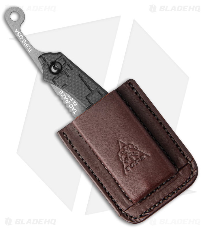 TOPS Tac-Raze Friction Folder Black (3" Gray) - Blade HQ