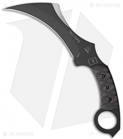 TOPS TAC-TOPS Karambit Fixed Blade Knife Micarta (6.2" Black) Rocky ...