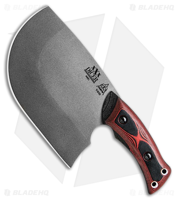 TOPS Knives XXX Dicer Fixed Blade Knife Black/Red G-10 SW