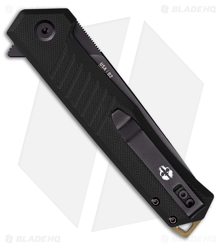 Tekto Knives F1 Alpha Knife Black G-10/Brnze Accents (Black)