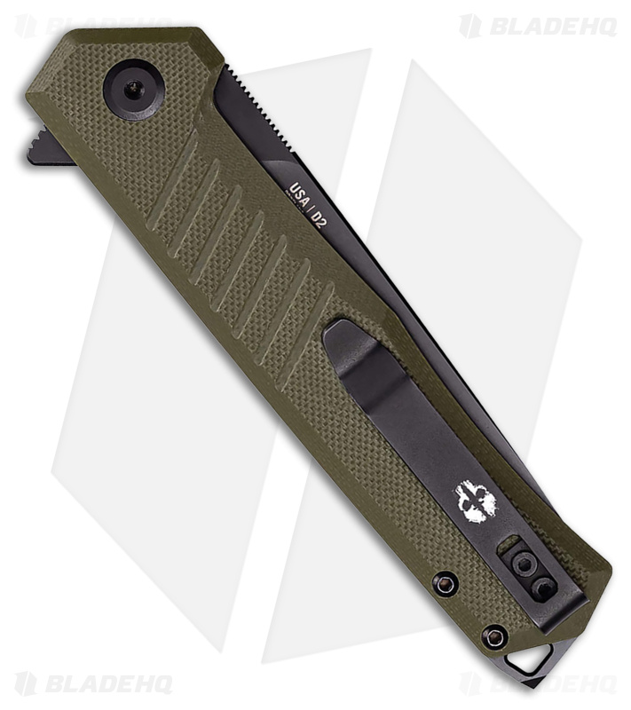 Tekto Knives F1 Alpha Liner Lock Knife OD Green G-10 (Black)