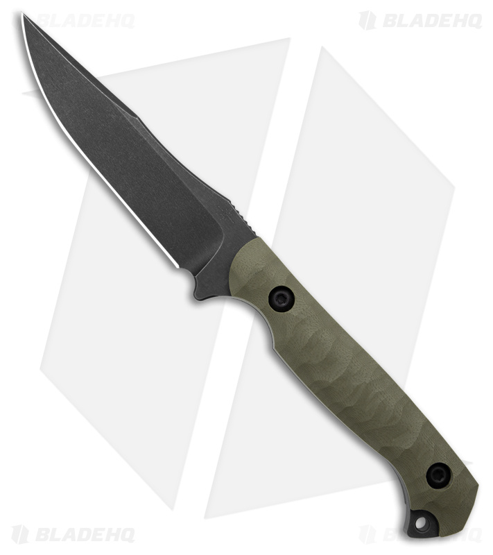 Toor Knives Krypteia Fixed Blade Knife Covert Green G-10 (4" Black ...