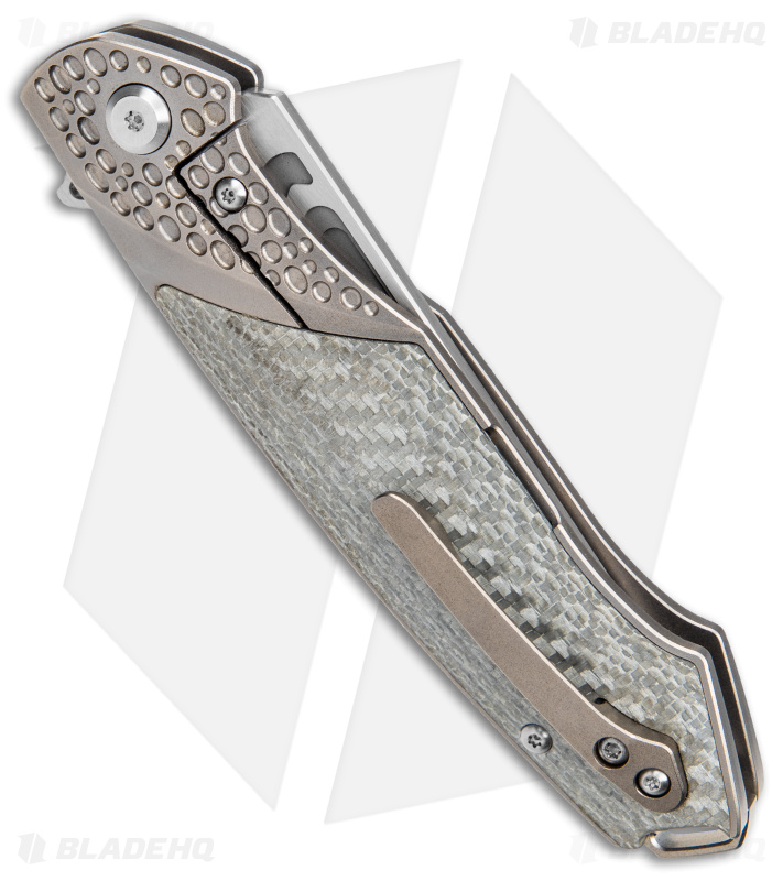 Tuyaknife Kingsman 2 Knife Silver CF (3.5" Satin) - Blade HQ