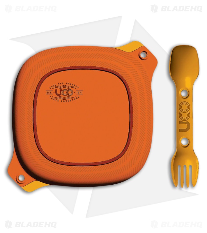 UCO 4 Piece Mess Kit Retro Sunrise (Dark and Light Orange) - Blade HQ