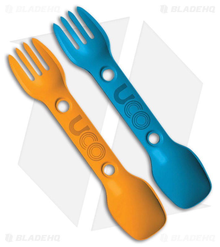 UCO Utility Spork 2 Pack - Gold and Sky Blue - Blade HQ