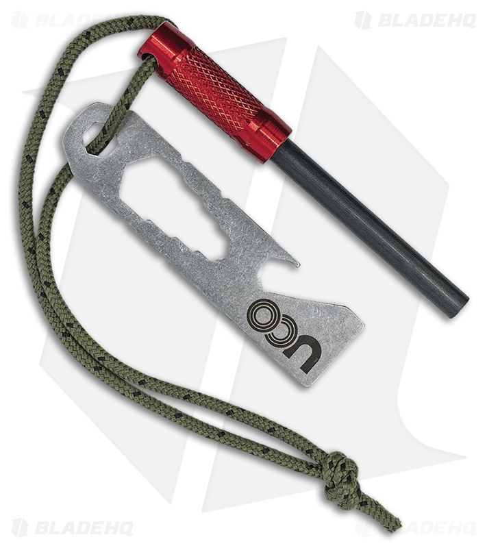 UCO Survival Fire Striker Red Alumnium Stainless Striker - Blade HQ
