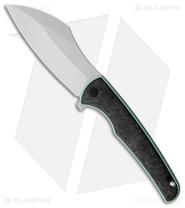 VDK Knives Vice Knife Carbon Fiber/Green Ti Satin