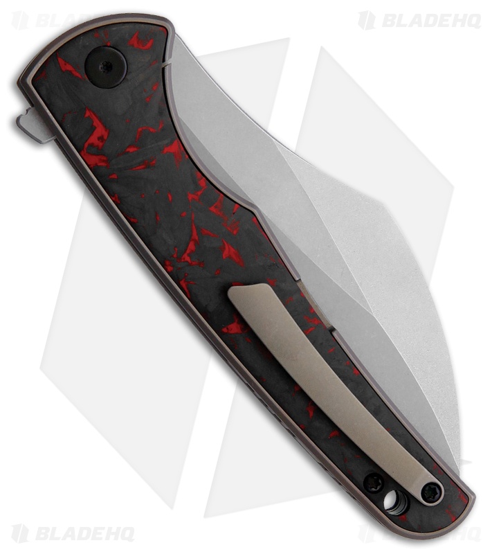 VDK Knives Vice Knife Red Carbon Fiber/Bronze Ti SW