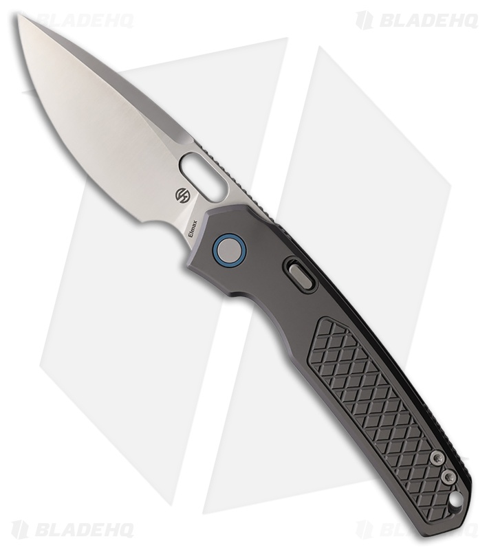 Vosteed Psyop Knife Gray Titanium Patterned Satin ELMAX
