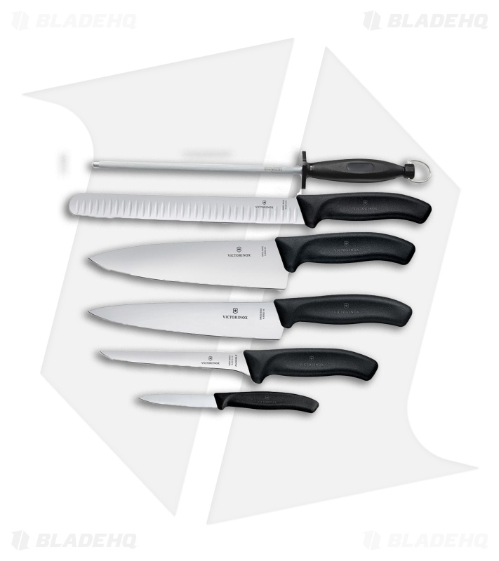 Victorinox Swiss Classic 7 Piece Kitchen Knife Set - Black