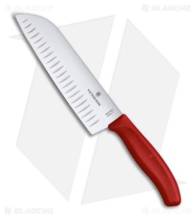 Victorinox Swiss Classic Santoku Knife Red TPE