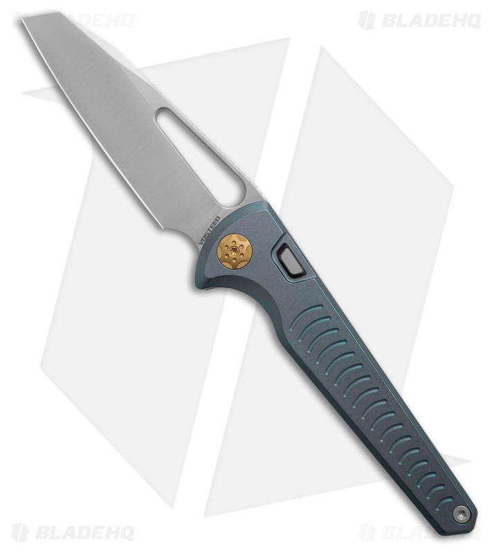 Vosteed Gavko Leopard Top Liner Lock Knife Blue Ti Satin