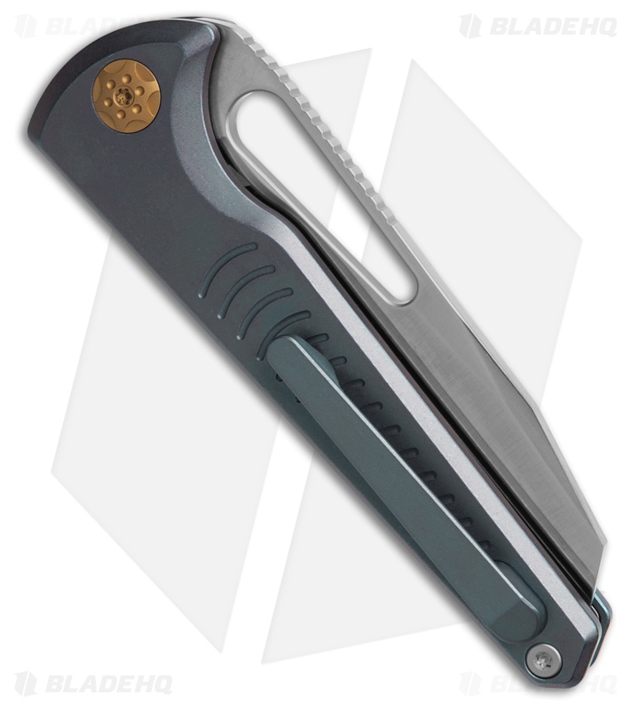 Vosteed Gavko Leopard Top Liner Lock Knife Blue Ti Satin