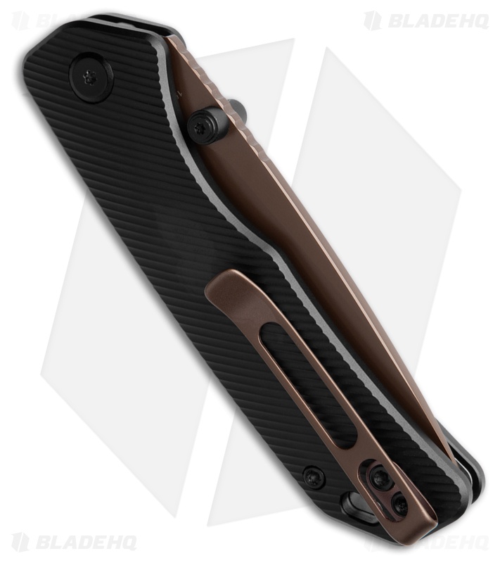 Vosteed Marten Top Liner Lock Knife Black Al Copper Dune