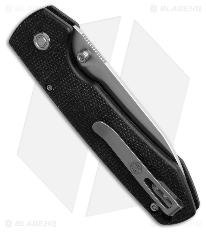 Vosteed Raccoon Button Lock Knife Black/Satin - Blade HQ
