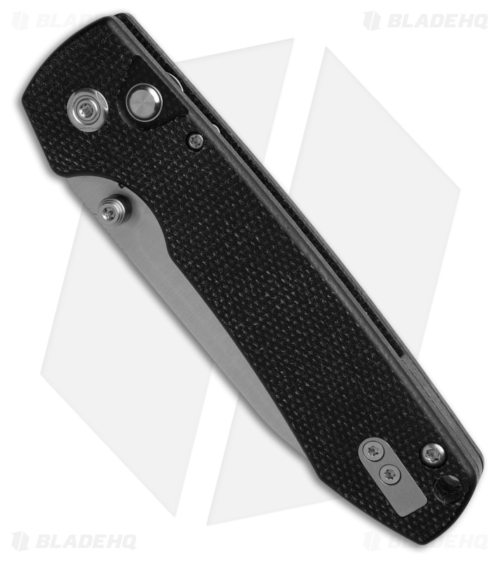 Vosteed Raccoon Button Lock Knife Black/Satin - Blade HQ