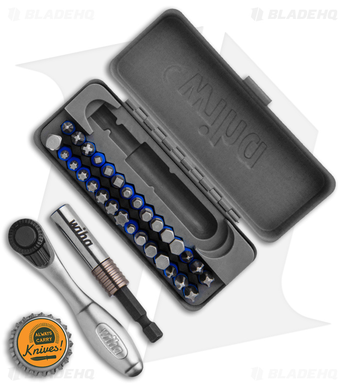 Wiha Tools GoBox Rachet & Impact Bit Set Terminator Blue - 32 Piece ...
