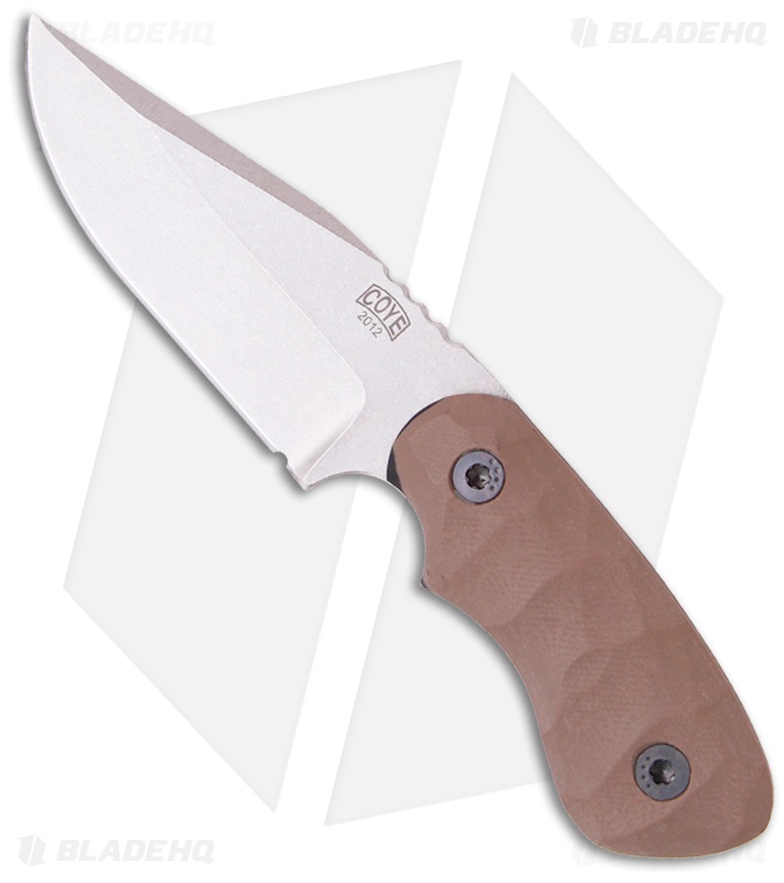 Bill Coye Ridgeback Custom Fixed Blade Knife Brown G-10 (3.25 ...