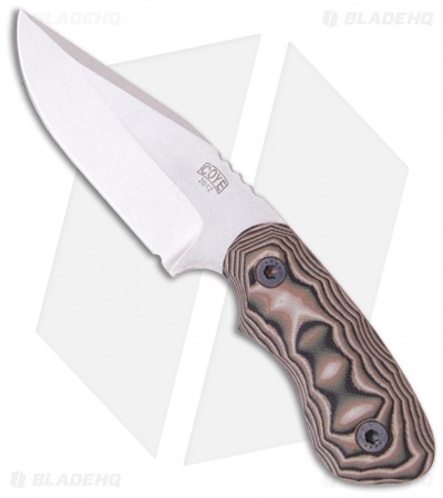Bill Coye Ridgeback Custom Fixed Blade Knife Camo G-10 (3.25" Stonewash ...
