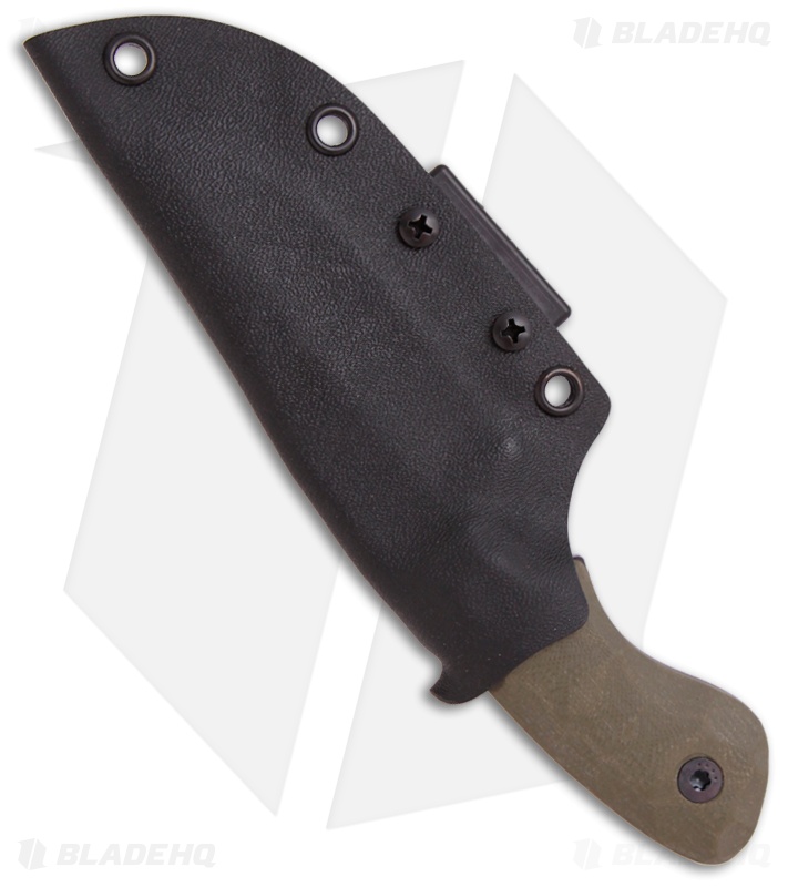 Bill Coye Ridgeback Custom Fixed Blade Knife OD Green G-10 (3.25 ...