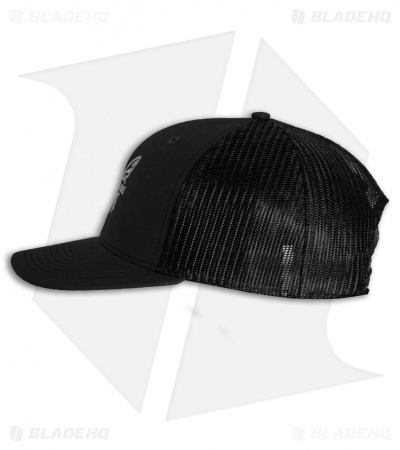 Benchmade Knives Snap Back Mesh Flat Brim Hat w/ Logo - Black - Blade HQ